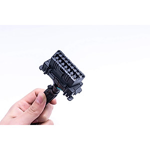 OBD II Cable OBD2 16pins Male 1 to 2 Female Splitter Y Cable 20awg Thick Wire Underdash Splitter Cable