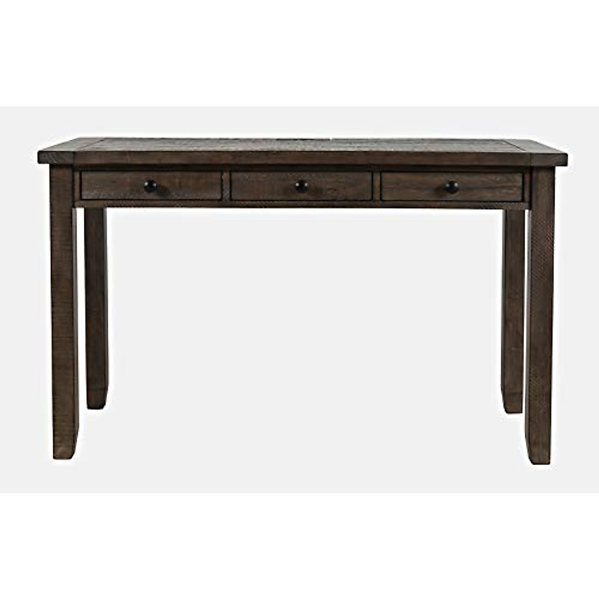 Jofran Madison County Reclaimed Pine USB Charging Farmhouse Wood Office Desk, Barnwood Brown