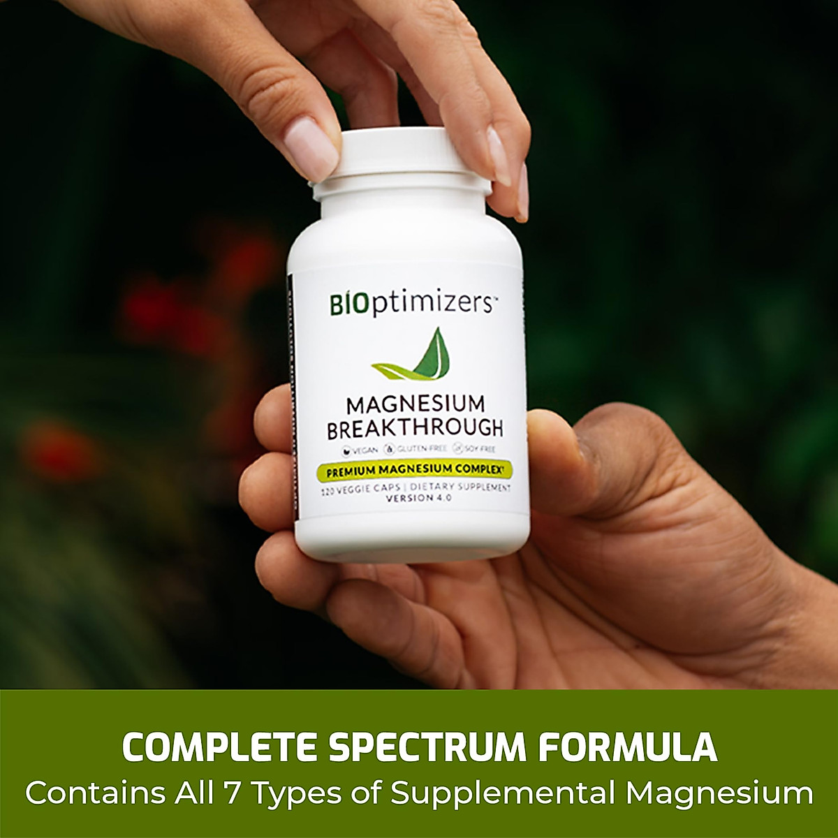 Magnesium Breakthrough Supplement 4.0 - Has 7 Forms of Magnesium: Glycinate, Malate, Citrate, and More - Natural Sleep and Brain Supplement - 90 Capsules
