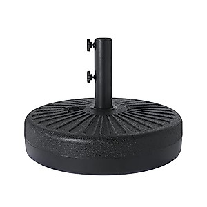 ABCCANOPY 48.5lbs Umbrella Base Water Filled Stand Market Patio Outdoor Heavy Duty Umbrella Stand Holder(Black)
