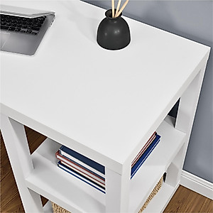 Ameriwood Home Parsons Double Pedestal Computer Desk, White