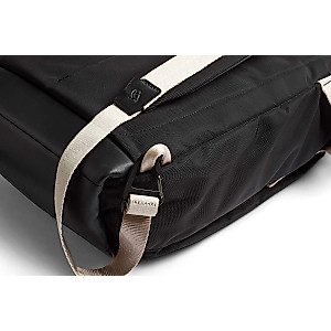 Bellroy Tokyo Totepack - Premium Edition (Convertible Leather Panel Fashion Backpack/Tote Bag, Fits 16” Laptop) - Black Sand