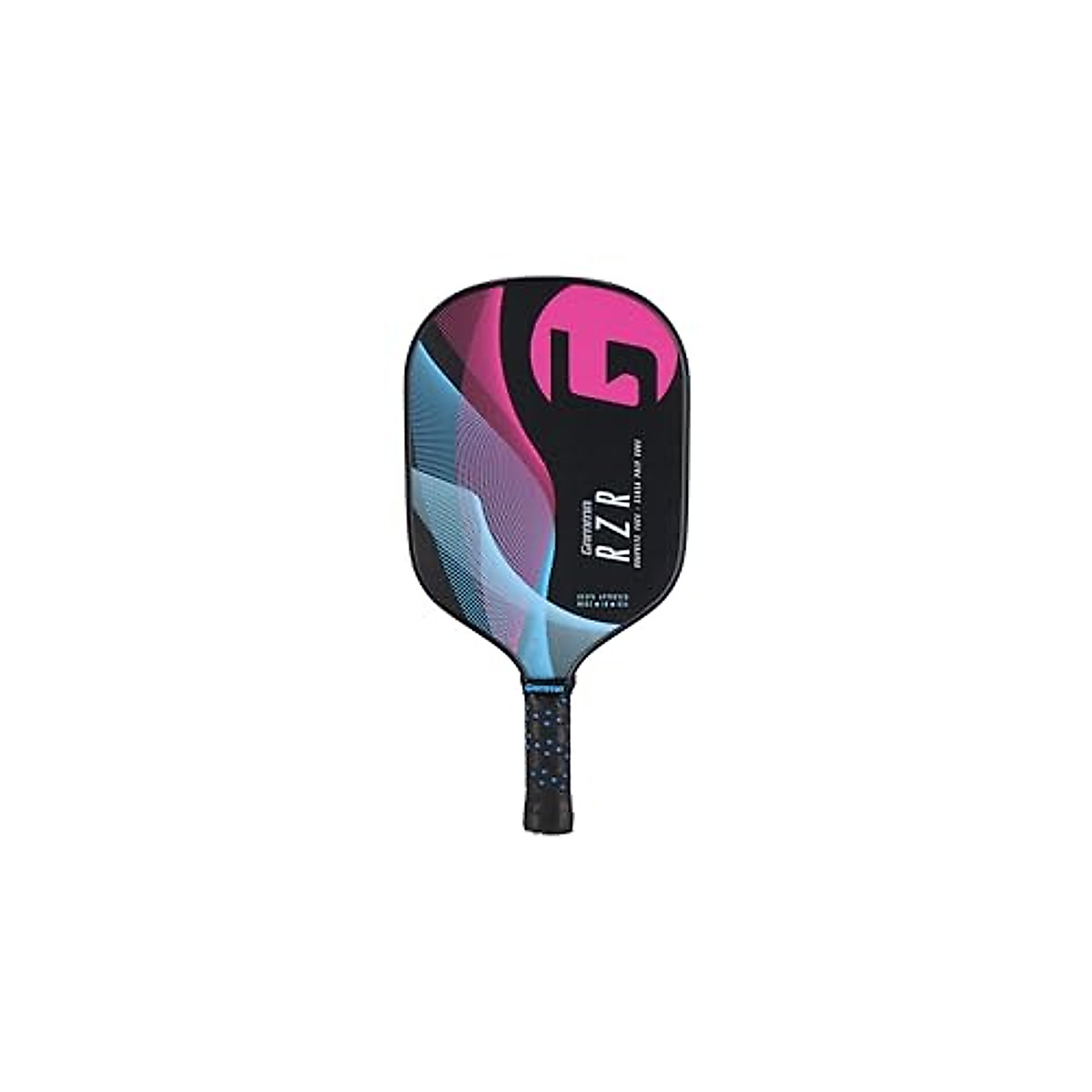 GAMMA RZR Composite Pickleball Paddle: Pickle Ball Paddles for Indoor & Outdoor Play - USAPA Approved Racquet for Adults & Kids - Pink/Blue