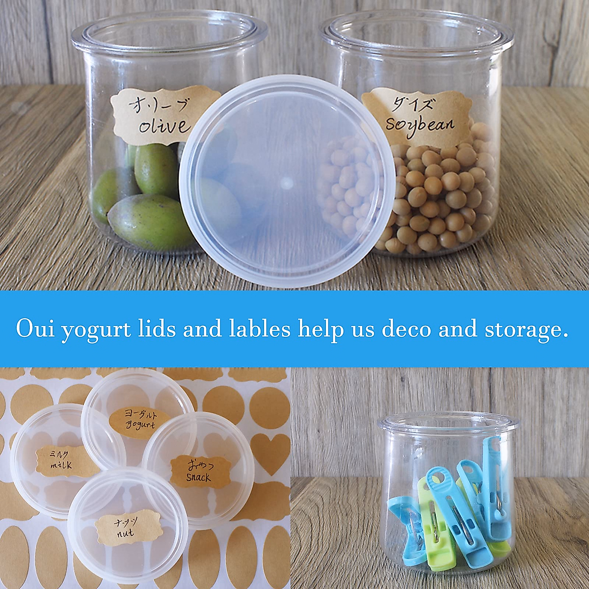 Yogurt Jar Lids for Oui - 12 Pack Lids for Oui, Yogurt Container Lids Clear Plastic