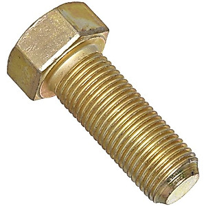 Steel Hex Bolt, Grade 9, Zinc Yellow-Chromate Plated Finish, Hex Head, External Hex Drive, 3/4" Length, Fully Threaded, 5/16"-18 Threads, Made in US (Pack of 25)