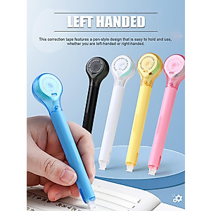 MAYRAIN 5pcs Correction Tape Pen, White, 1/5" x 236", Push-pull Protectiv