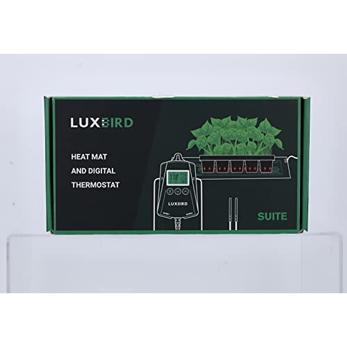 LUXBIRD 2 Pack 10"x 20.75" Seedling Heat Mat and Digital Thermostat Controller Combo Set