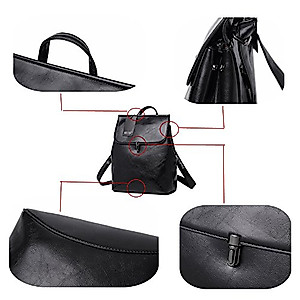 WINK KANGAROO Fashion Shoulder Bag Rucksack PU Leather Women Girls Ladies Backpack Travel bag (brown)