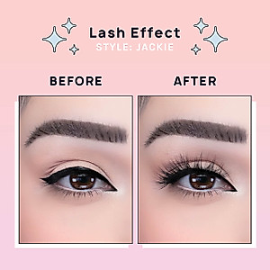 AOA Studio 3D False Eyelash 5 Pairs Natural Handmade Eyelashes Natural Volume Reusable Soft Makeup False Eyelashes 100 Percent Handmade Cruelty Free (Jackie)