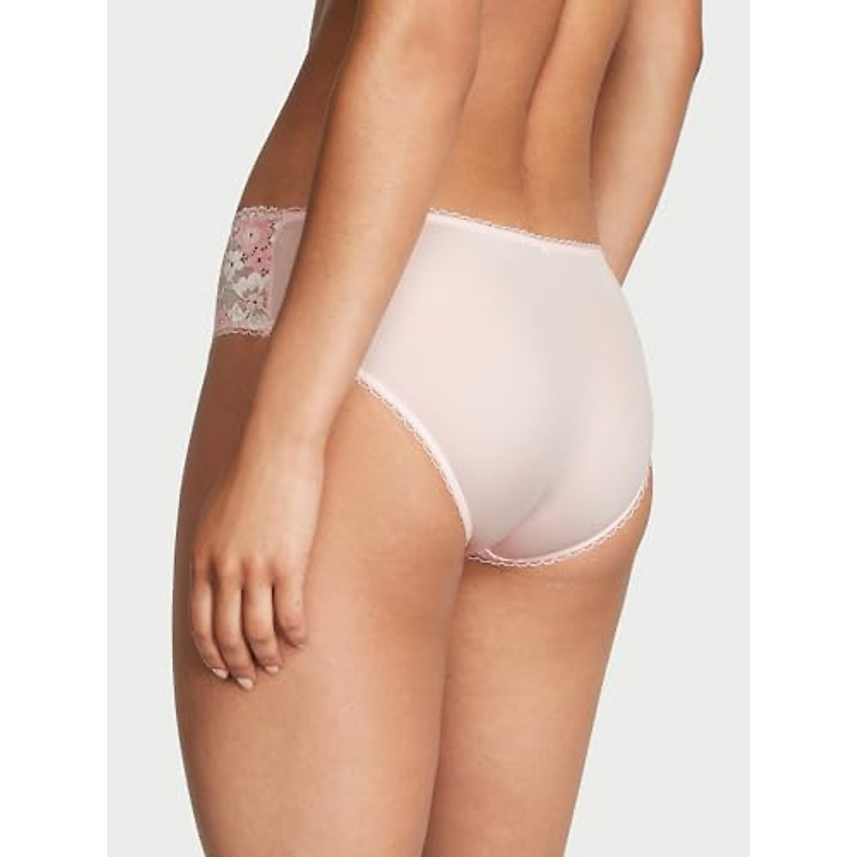 Victoria's Secret Lace Hiphugger Underwear, Panties for Women, Body By Victoria, Pink (XL)