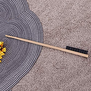 POPETPOP 3Pack Bird Cage Cleaning Brush-Wooden Long Handle Parakeet Cage Cleaner Bird Cleaning Supplies Random Color