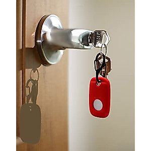 Silicone Case for Tile Pro 2022 Case Soft Silione Case Cover with Keychain for Tile Pro (2022) Protective Case for Women Men (Red)