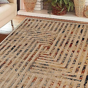 SUPERIOR Indoor Area Rug or Runner, Modern Splatter Abstract Floor Decor, Rugs for Living Room, Bedroom, Office, Hardwood Floors, Dining/Kitchen, Soft, Home Accessories, Naem Collection, 8' x 10'