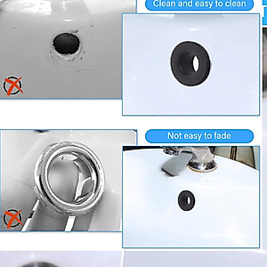 Veesper Sink Overflow Cover, Sink Bath Overflow Cover, Insert Cover Bathroom Basin Trim Round Overflow Sink Overflow Ring Sink Hole Cover Overflow Sink Hole Cover.