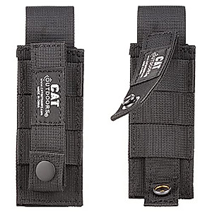 CAT Outdoors MK3 Pepper Spray Holster MOLLE - Adjustable Nylon Mace/MK4 OC Spray Holster for Duty Belt - Tactical Pepper Spray Holder - MOLLE OC Spray Pouch (Black)