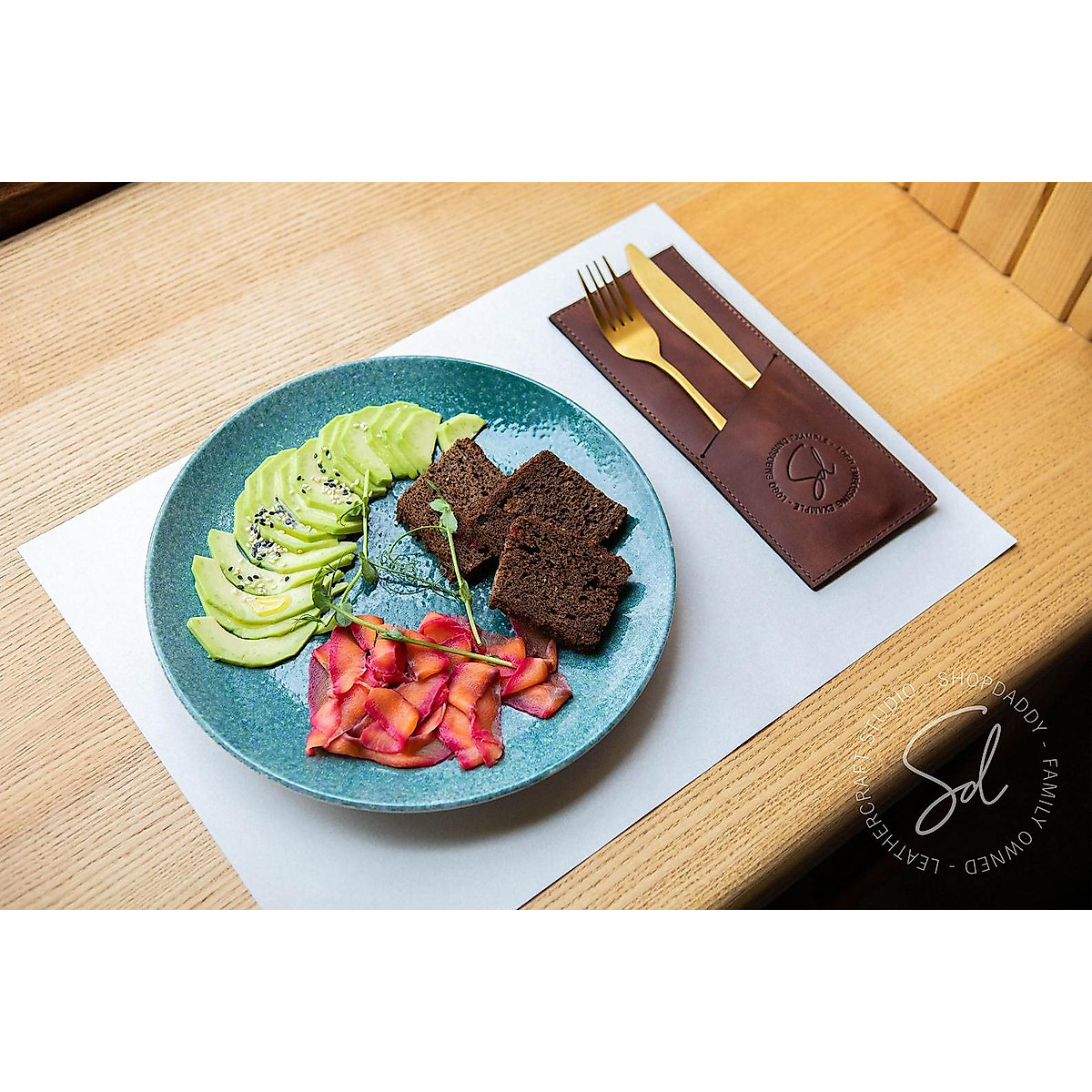 Custom Personalized Leather Cutlery Organizer-Utensil Holder, Utensil Organizer, Silverware Holder, Cutlery Holder, Spoon and Fork Holder, Silverware Sleeves, Flatware Holder, Cutlery Wrappers