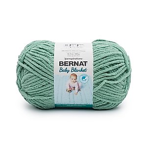 BERNAT BABY BLANKET YARN 300G 10.5 OZ, MISTY JUNG GREEN