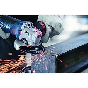 Bosch GWX13-50VSP 5 In. X-LOCK Variable-Speed Angle Grinder with Paddle Switch with Bosch MGX0500 5 In. X-LOCK Backing Pad with X-LOCK Clip - Medium Hardness