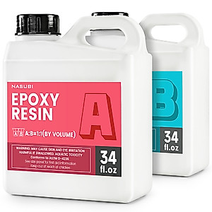 84oz Casting Epoxy Resin Kit - Crystal Clear Epoxy Resin for Wood, Molds, Jewelry Making, Table Top - Non Yellowing 2 Part Resin Kit (42oz Resin and 42oz Hardener) with Silicone Cups, Sticks