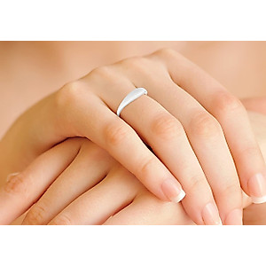 Miabella 925 Sterling Silver or 18Kt Yellow Gold Over Silver Signet Ring for Women Made in Italy (sterling silver, 5)