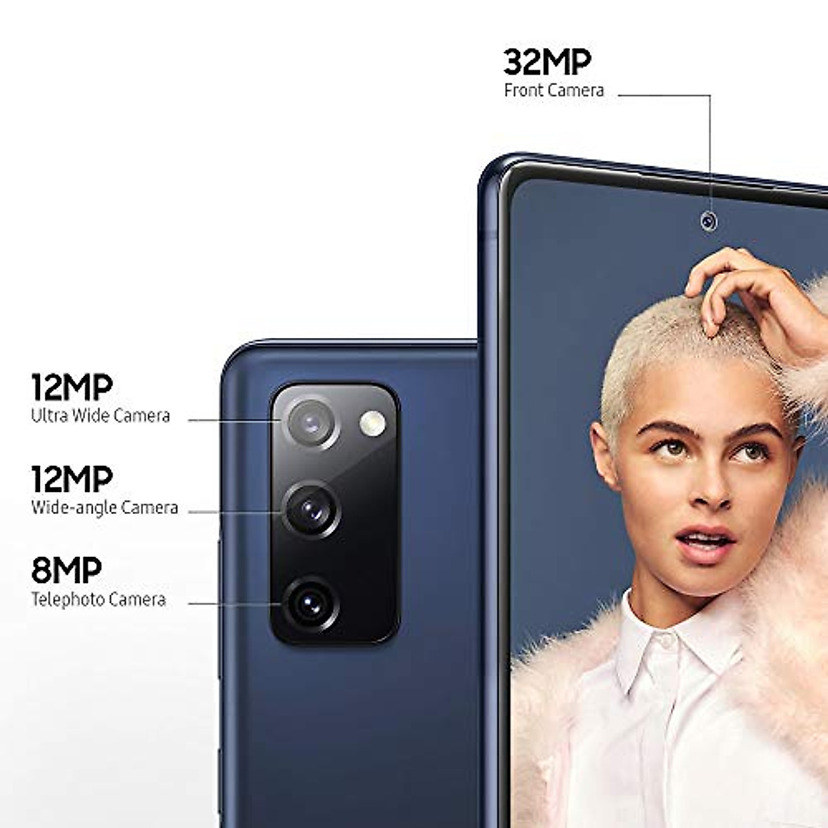 Samsung Galaxy S20 FE 5G (128GB) Global LTE Unlocked G781W International Model (Cloud Navy)