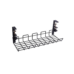 MSUIINT Under Desk Storage Shelf, Under Table Baskets Under Cabinet Organizer Holders, Under Desk Drawer Space Saving, Wire Rack For Hanging Storage Trays With Liner For Kitchen Desk Pantry Cabinet