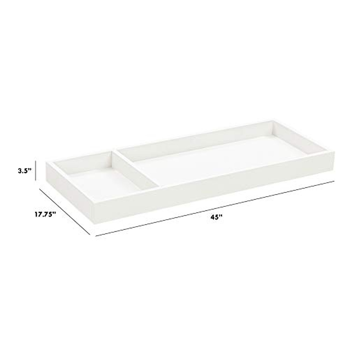 Namesake Universal Wide Removable Changing Tray (M0619) in Heirloom White