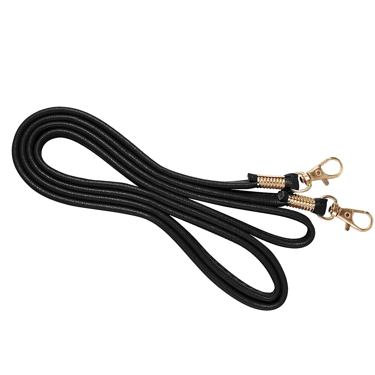 Bobrand Premium Leather Crossbody Strap Replacement for Touch Screen Cross Body Shoulder Bag Wallet Purse Wristlet Bags Straps Handbag Long Thin Strap Black (2 Pack) 49inch