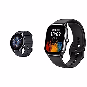 Amazfit GTR 3 Pro Smart Watch for Men,12-Day Battery Life, Black & GTS 4 Mini Smart Watch for Women Men, Alexa Built-in, GPS, Fitness Tracker with 120+ Sport Modes, 15-Day Battery Life, Black