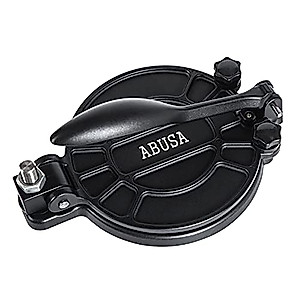 ABUSA Thickness Adjustable Tortilla Press 8 Inch Tortilla Maker Black - Roti, Dough Press, Dosa, Tawa, Tamale, Pizza, Pie, Patty