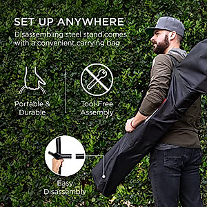 Best Choice Products Double Hammock with Steel Stand, Indoor Outdoor Brazilian-Style Cotton Bed w/Carrying Bag, 2-Person Capacity - Paradise