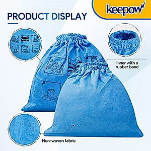 KEEPOW Shop Vac Filter Bags Compatible with Vacmaster 4 to 16 Gallon Wet Dry Vacuums VBV1210 VJC507P, Cloth Filter Bags 6 Pack, Part #VRC5