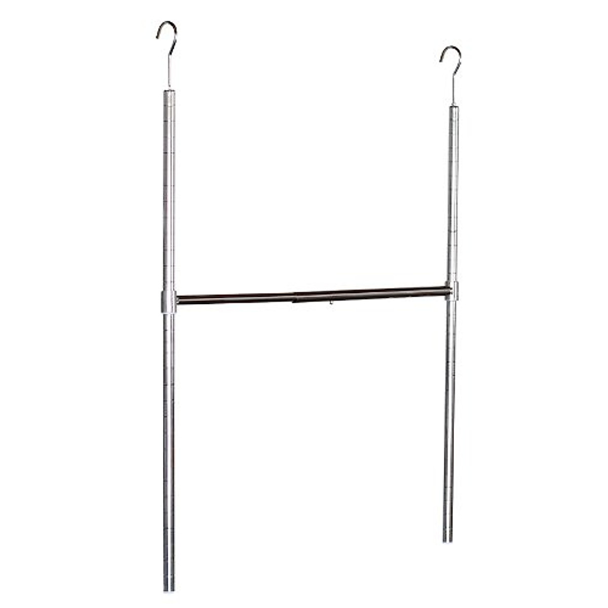 DecoBros Adjustable Hanging Closet Rod, Chrome