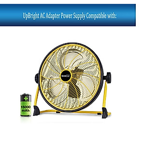 UpBright 24V AC/DC Adapter Compatible with Geek Aire CF2 Rechargeable Outdoor High Velocity Floor Fan 16'' Portable 15000mAh Battery Operated Fan GeekAire CF-2 Variable Speed Power Supply Charger PSU