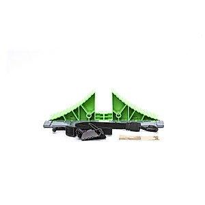 Dock N Stow Trailer Jack Stand, Stabilizer Leveling Block Store on Tongue Frame, Fits Most Jacks, Set Includes Wheel Chocks & Lock, RV Camper, Boat, Pop Up Travel Accessories, Secure w/Bungee, GEN 1B