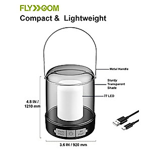 LED Camping Tent Lantern Rechargeable, LED Camping Lights with 2400mA Power Bank, Portable Outdoor Waterproof LED Lantern for Camping,Hiking,Storms,Hurricane,Power Failure
