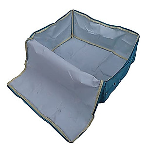 Extra Large Storage Bag,Foldable Portable Large Capacity House Moving Bags with Zippers & Carrying Handles for Moving Travelling College Dorm Camping(Blue Small House)