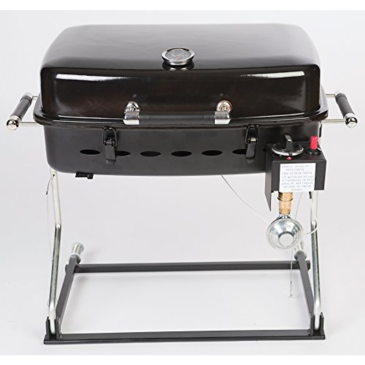 Faulkner 51322 Black Barbecue Grille with Disposable Bottle Adapter