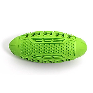 Midas Pet Shop Natural Rubber Dog Toy for All Breed Aggressive Chewer Nearly Indestructible Dog Chew Toys Dog Birthday Toy Dog Toothbrush Interactive Tough Durable Dog Ball Dog Football (Green)