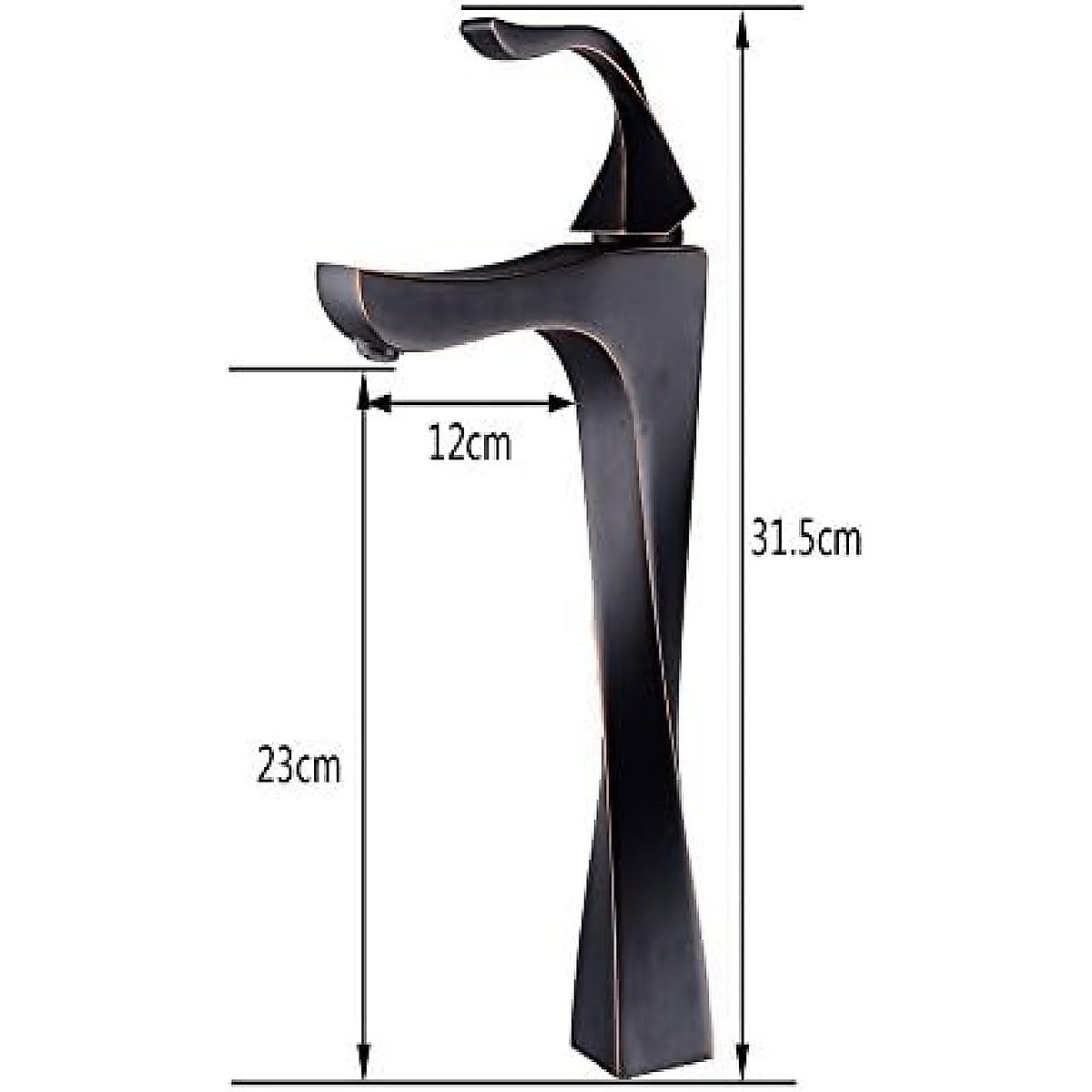 Kitchen & Bath Fixtures Taps Faucet, EuropUPC Basin Faucet Black Ancient Hot and Cold Water Faucet Above Counter Basin Retro Faucet