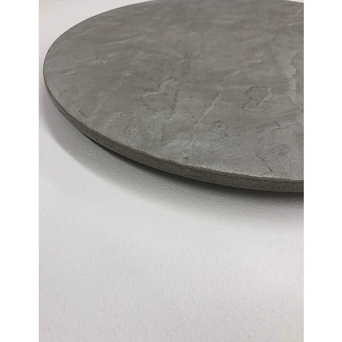 Concrete Cement Lazy Susan Unique, Hand Crafted, Gray, Turntable, 360 Degree Swivel, Made in The USA, Home Decor by Concrete Resurrection (21-1/2" Diameter)