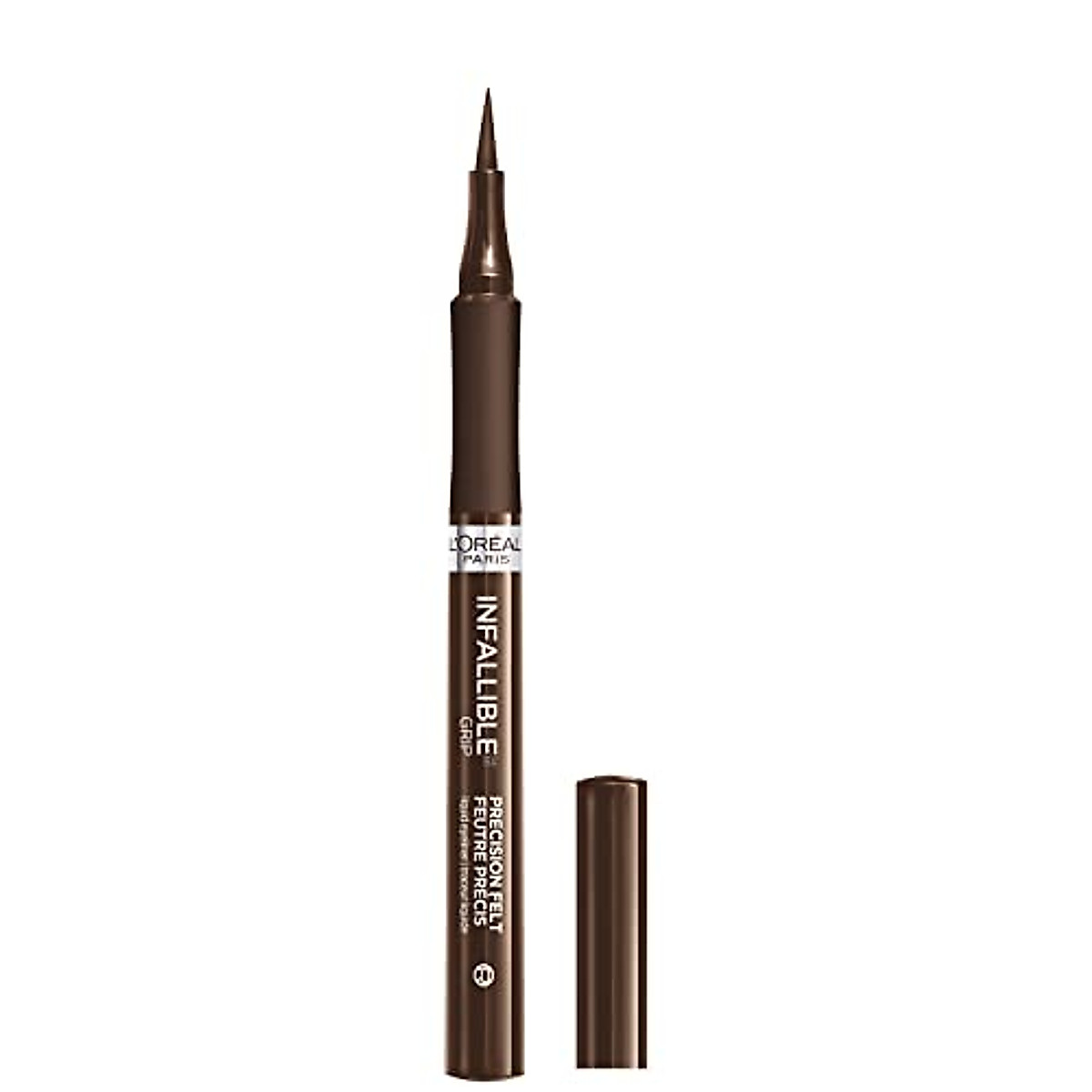 L'Oreal Paris L’Oreal Paris Makeup Infallible Grip Precision Felt Eyeliner, Smudge Resistant, Long Lasting Waterproof Eyeliner, Brown, Brown, 0.03 fl oz