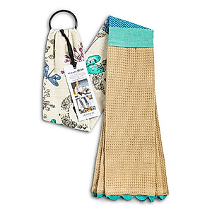 DEMDACO Dragonfly Teal Extra 68 Inch Long Cotton Blend Over The Shoulder Kitchen Towel Boa