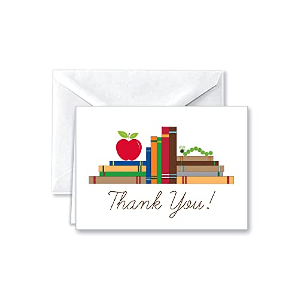 Paper Frenzy School Thank You Note Cards and White Envelopes - 25 pack