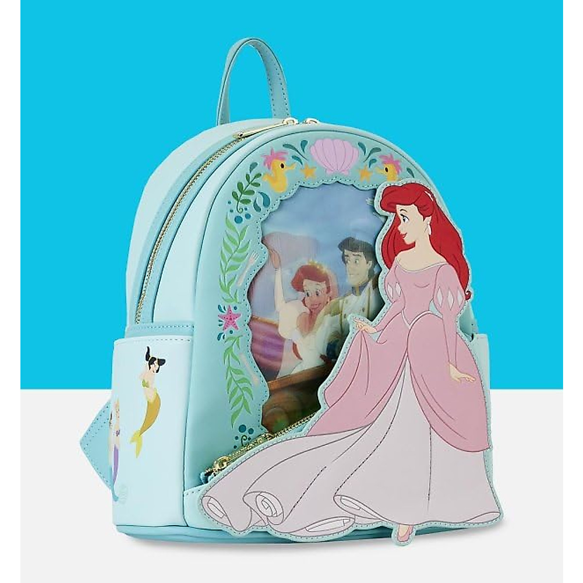 Loungefly Disney The Little Mermaid Ariel Princess Lenticular Mini Backpack