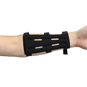 SAS 8" Armguard Archery Bow Range with 3-Strap Buckles (Black)