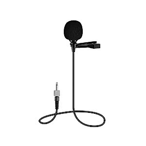 HOTEC Replacement Lapel Microphone with 3.5mm Locking Screw Plug, Unidirectional Microphone Replacement Mic Compatible Wireless Bodypack Microphone System