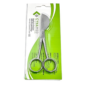 Cynamed Applique Scissors 5" With Duckbill Edge Shaped Paddle For Art, Crafting, Fabric, Thread, Needlework and Embroidery - Versatile Miniature Scissors For Sewing Kit