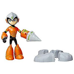 Megaman Fully Charged – Deluxe Drill Man Schematics Articulated Action Figure with Spinning Drill and Break-Apart Boulder Accessory! Based on the new show!