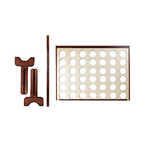 Monoprice Giant Four-in-a-Row - for Tailgating, Bbqs, Camping, Outdoor Events, and Much More - Pure Outdoor Collection, Wood, 34 x 26 x 4.25 inches